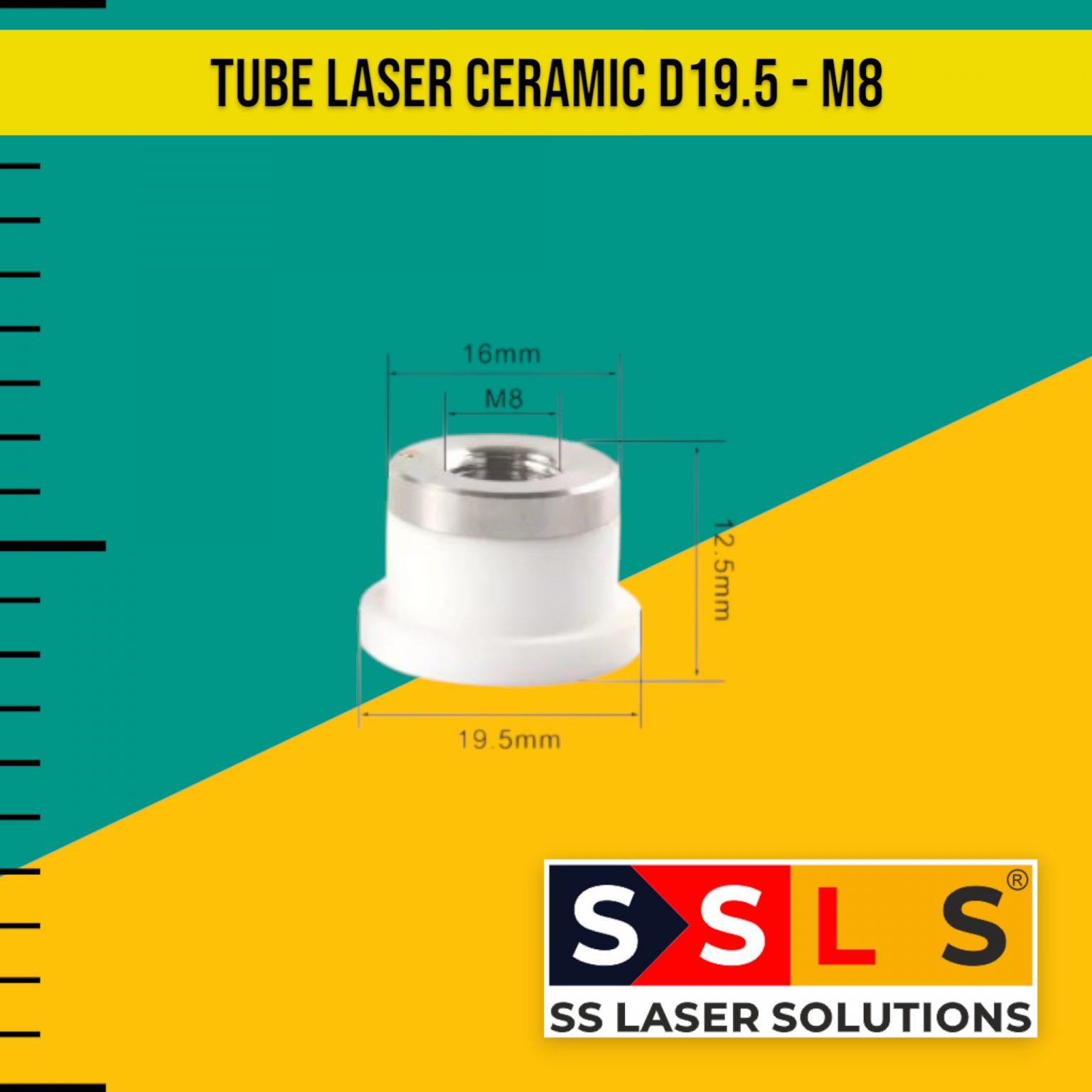 Raytools Ceramic M8 - D19.5 for Tube Laser Cutting Machines - Shop | SS ...